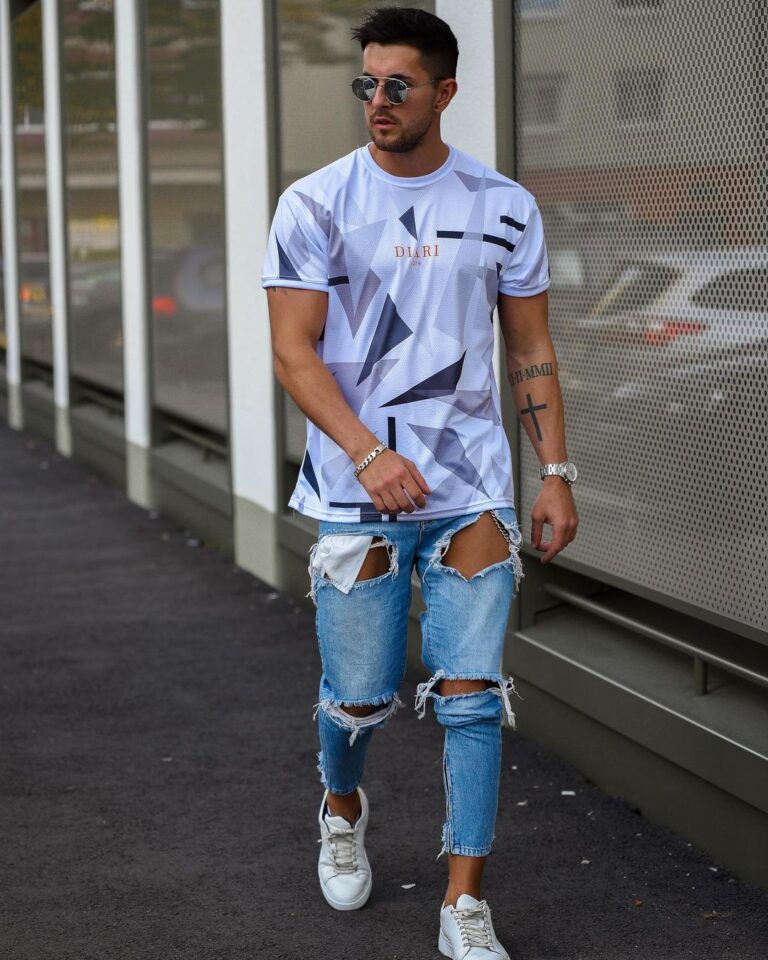 25 super-distressed and extreme-ripped jeans outfits for guys ...