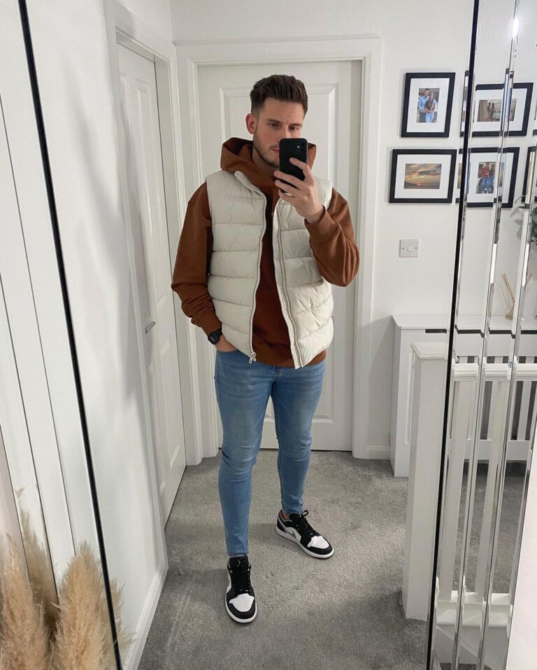 How to wear a puffer vest? 35 voguish puffer vest outfits for guys ...