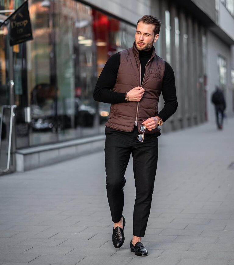 How to wear a puffer vest? 35 voguish puffer vest outfits for guys ...