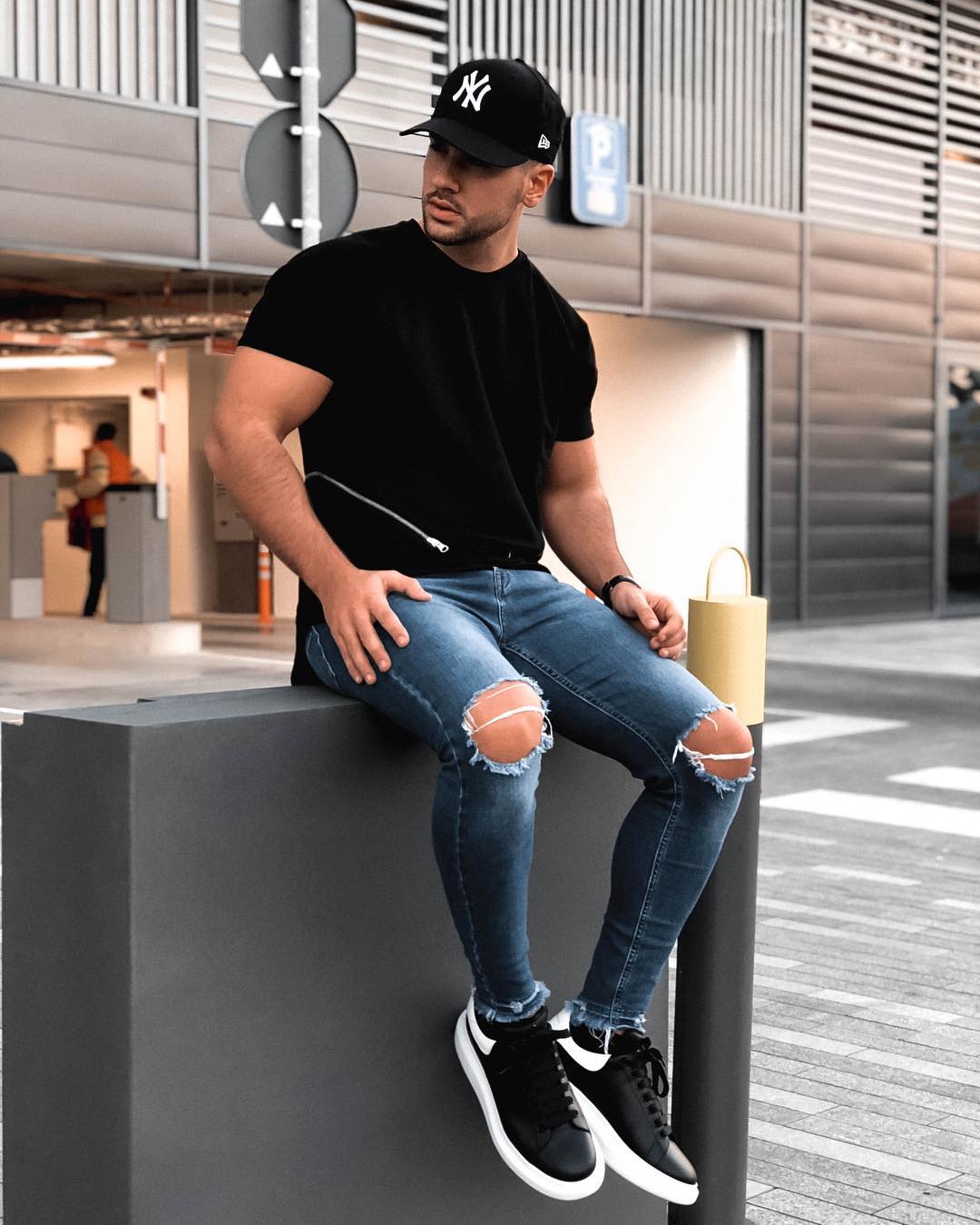 35 super stylish men's outfits with baseball caps for summer ...