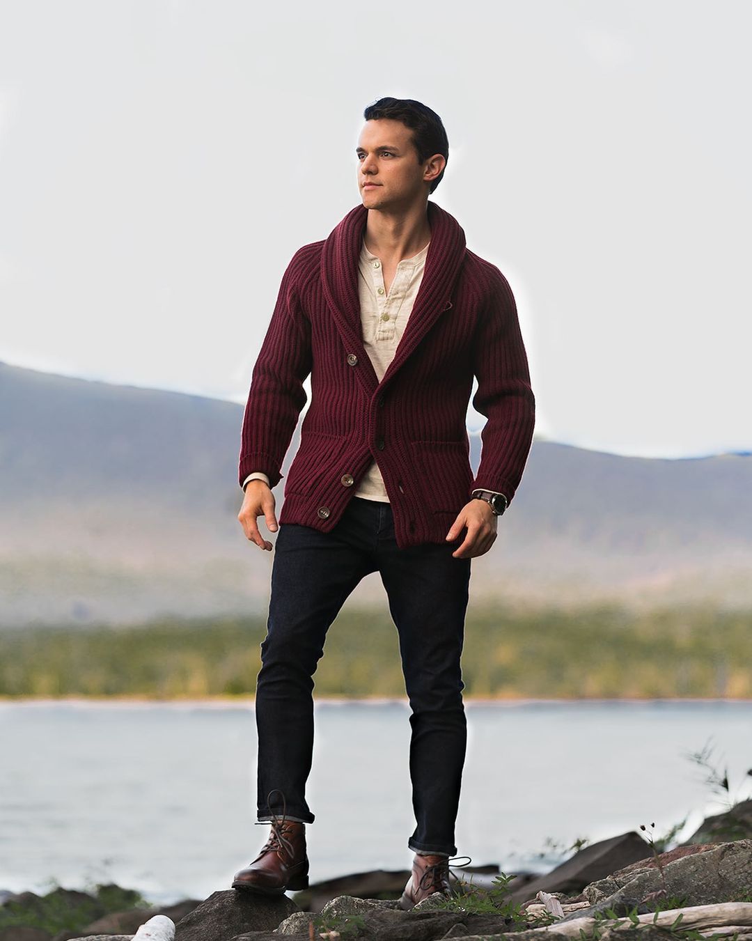 33 crisp and classy shawl-collar cardigan outfits for men - vogueymen.com