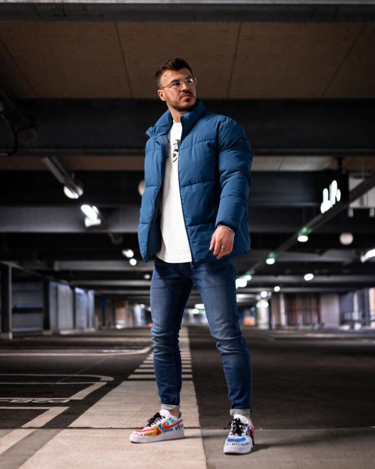 35 stylish and cozy puffer jacket outfits for guys - vogueymen.com
