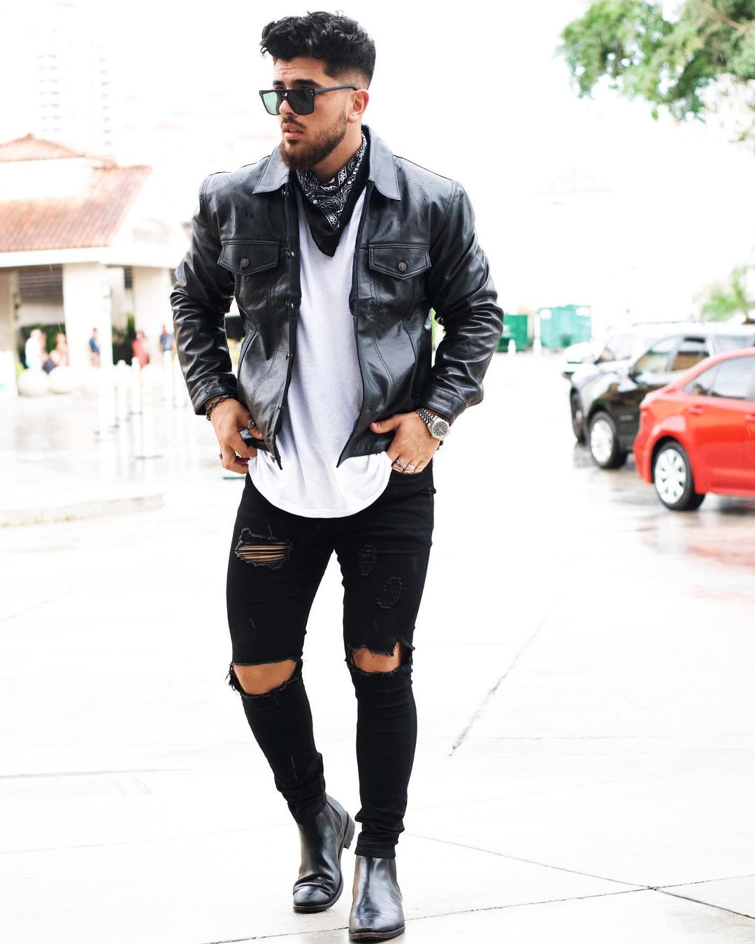 Mens Outfits With Bandana at Timothy Bottom blog