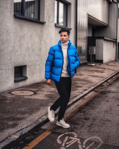 35 stylish and cozy puffer jacket outfits for guys - vogueymen.com