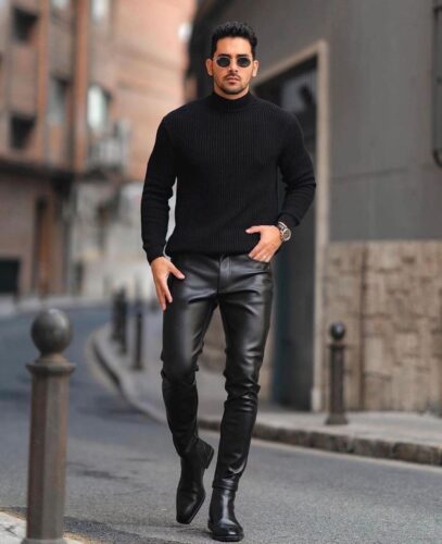 How to style leather pants, 40 leather pants outfit ideas for men ...