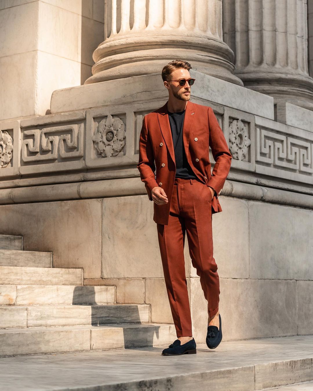How to style a suit without a tie? 55 smart casual suits without ties ...