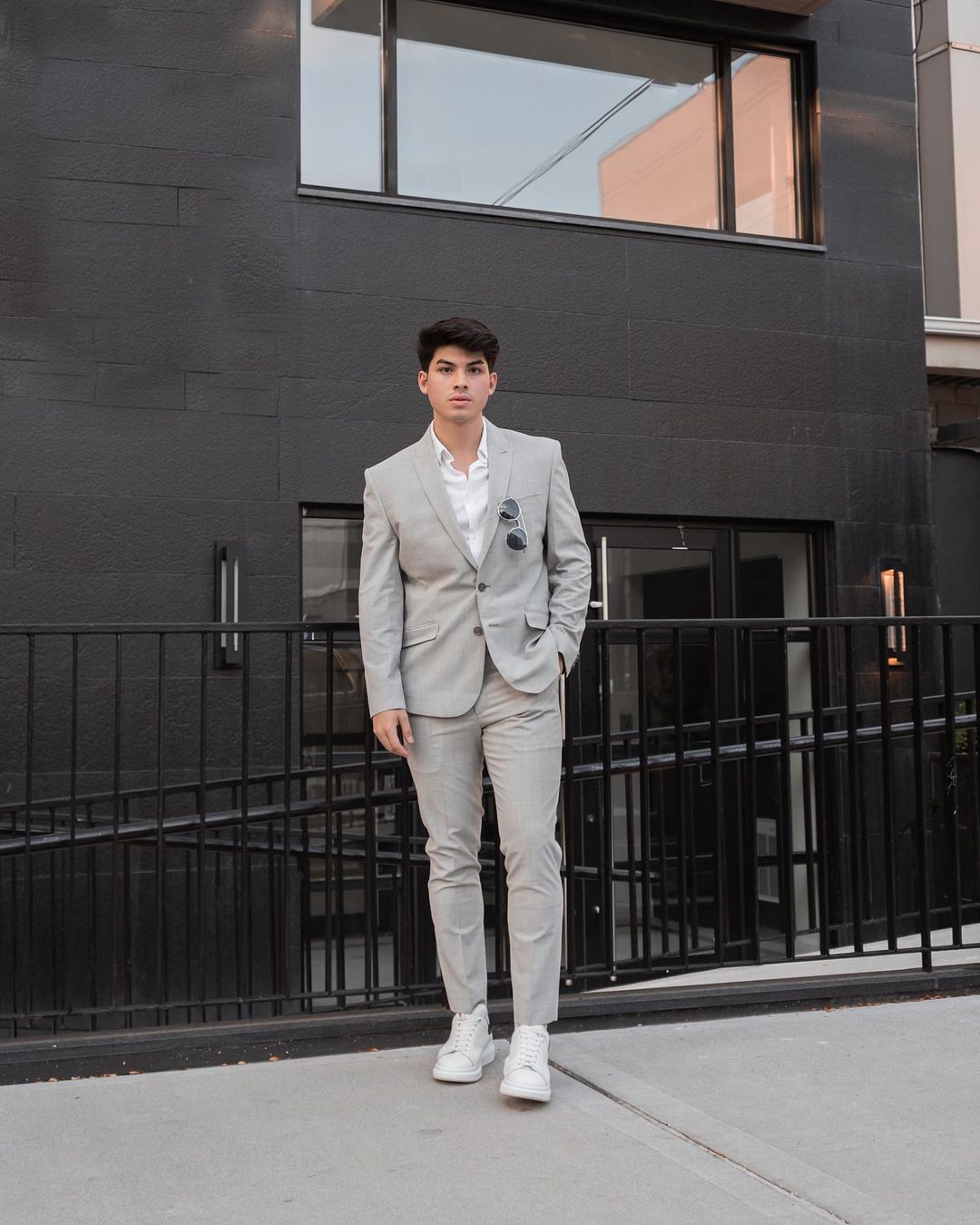 How to style a suit without a tie? 55 smart casual suits without ties ...