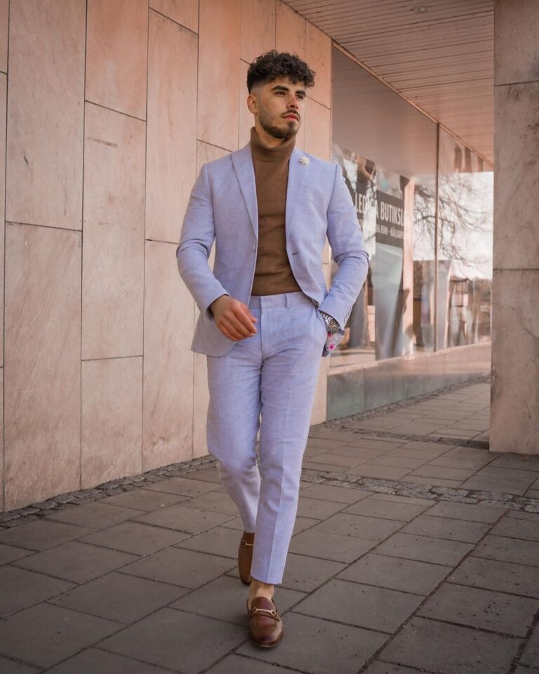 How to style a suit without a tie? 55 smart casual suits without ties ...