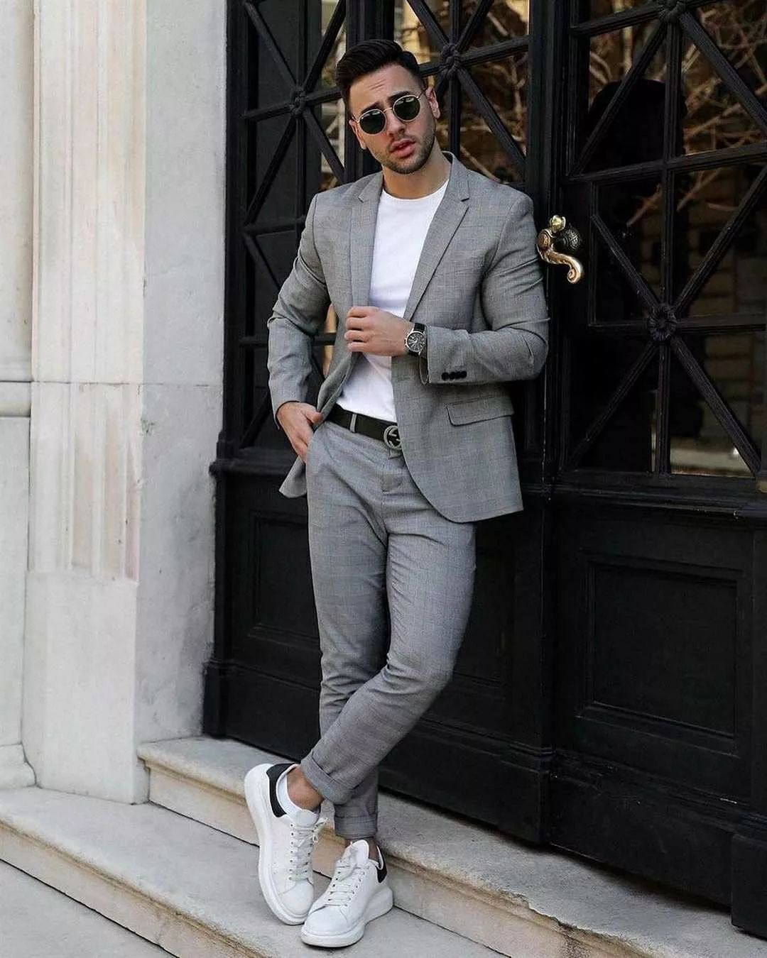 How to style a suit without a tie? 55 smart casual suits without ties ...