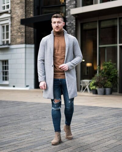How to wear a grey overcoat? 30 voguish ways to style an overcoat in ...