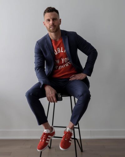 How to style a suit without a tie? 55 smart casual suit without ties ...