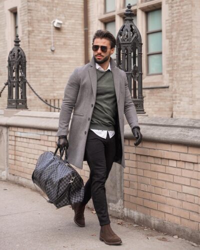 How to wear a grey overcoat? 30 voguish ways to style an overcoat in ...