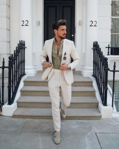 How to style a suit without a tie? 55 smart casual suits without ties ...