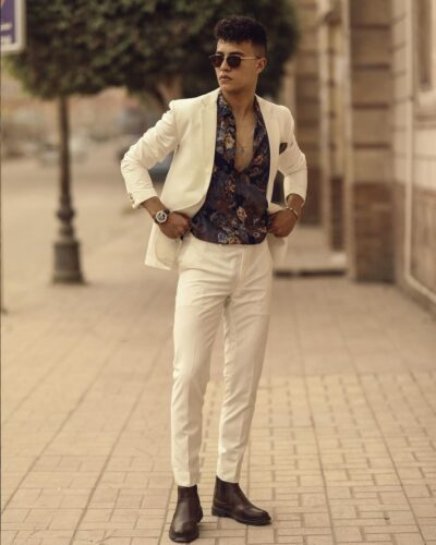 How to style a suit without a tie? 55 smart casual suits without ties ...