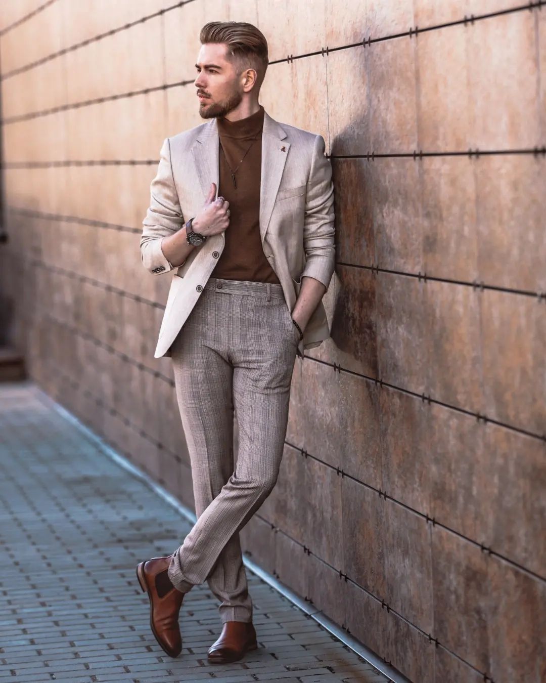 How to style a suit without a tie? 55 smart casual suits without ties ...