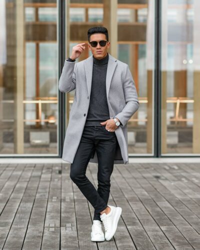 How to wear a grey overcoat? 30 voguish gray overcoat outfits ...