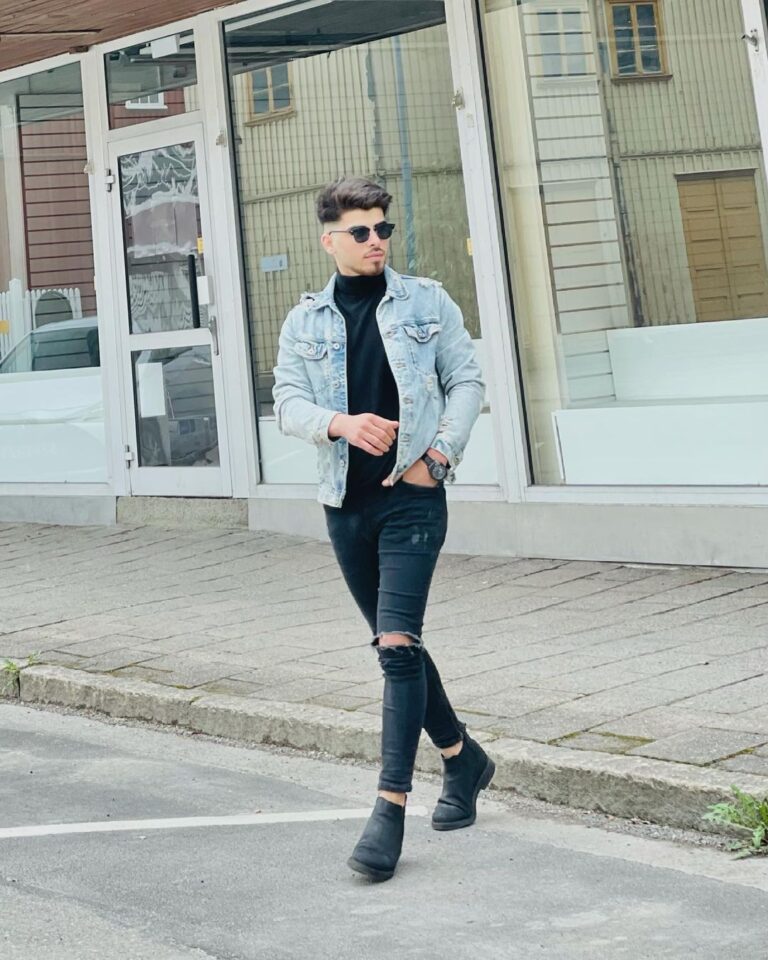 30 light blue denim jacket outfits for men. - vogueymen.com