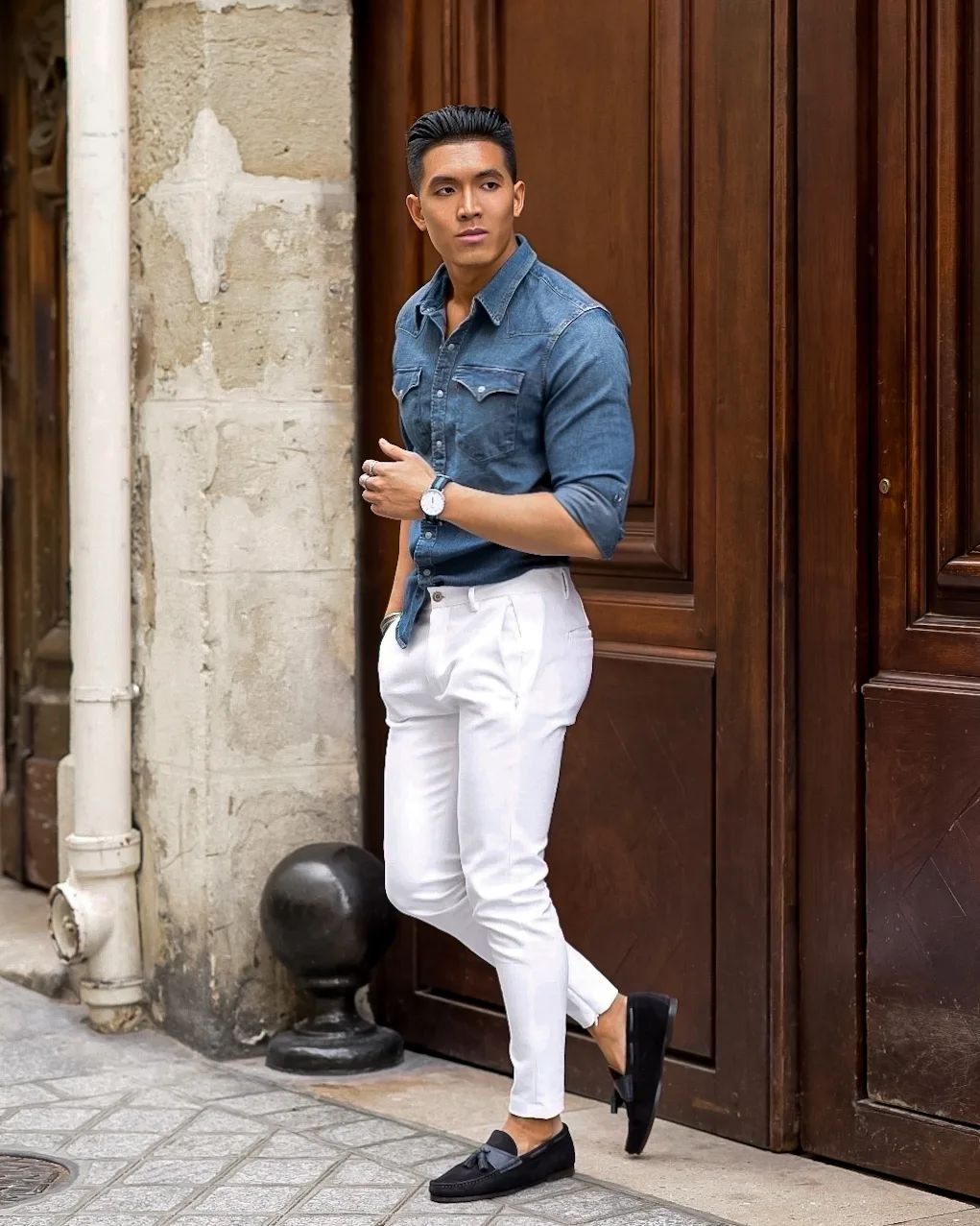 54 denim shirt outfits for men. - vogueymen.com