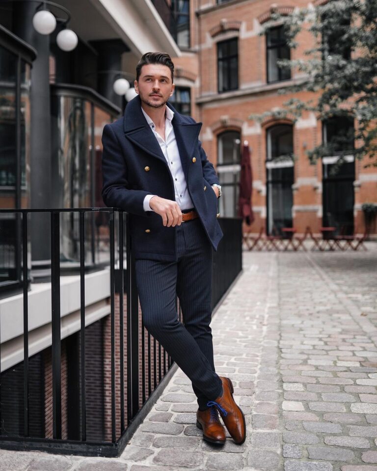 How to style a peacoat? 55 men's peacoat outfits. - vogueymen.com