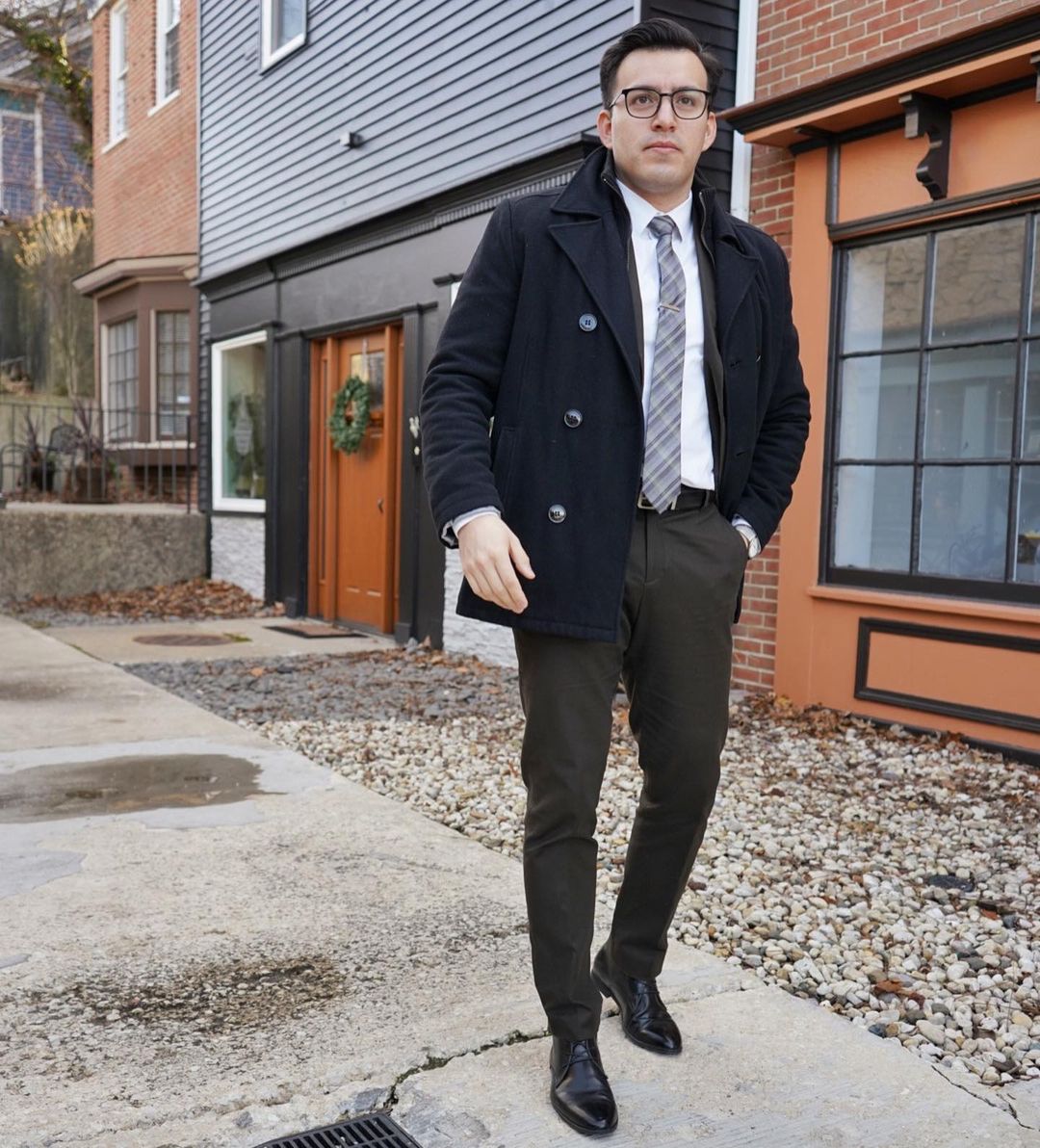 How to style a peacoat? 55 men's peacoat outfits. - vogueymen.com