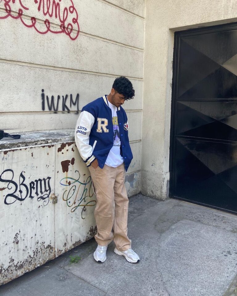 Mastering cool: 43 men's varsity jacket outfits for every occasion ...