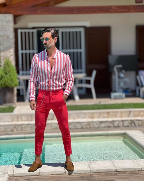 How to rock the red pants? 36 red pants outfits for men. - vogueymen.com